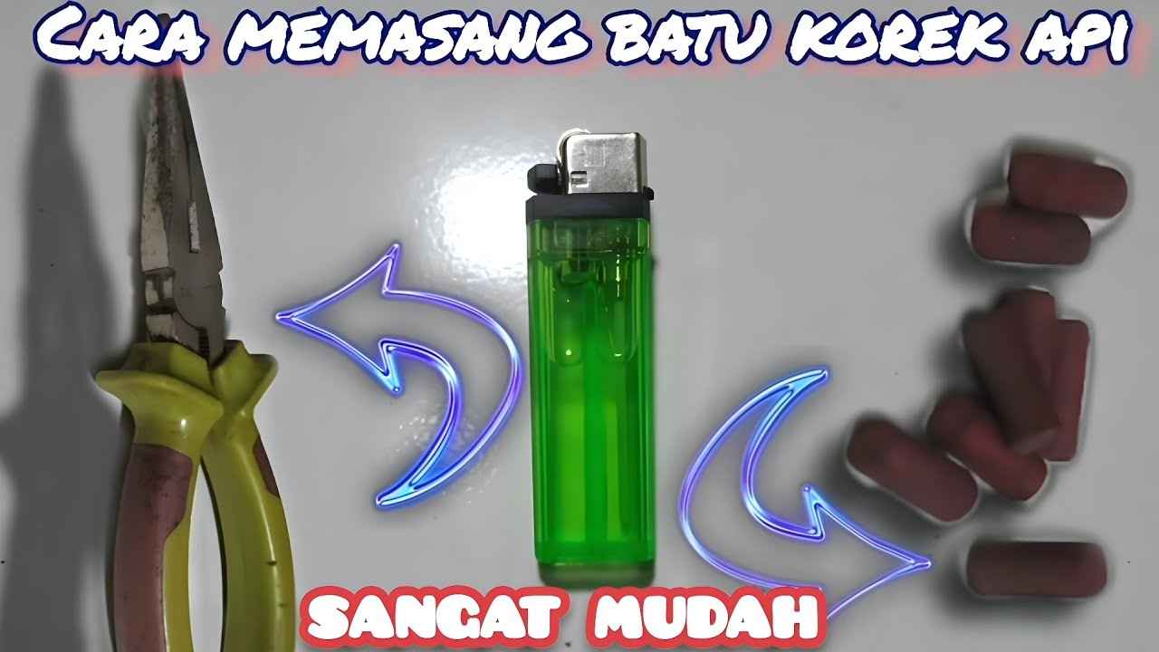 Dengan alat ini langsung bisa pasang batu korek api !!! Cara memasang batu korek api dengan ...