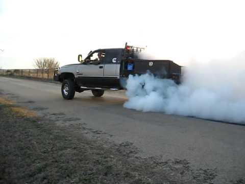 Cummins Burnout 4th gear Launch - YouTube