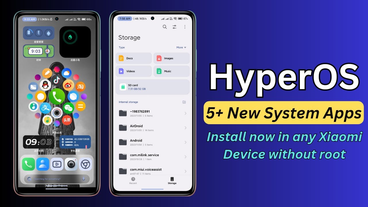 Install HyperOS new system apps with updated logo in any Xiaomi Device ...