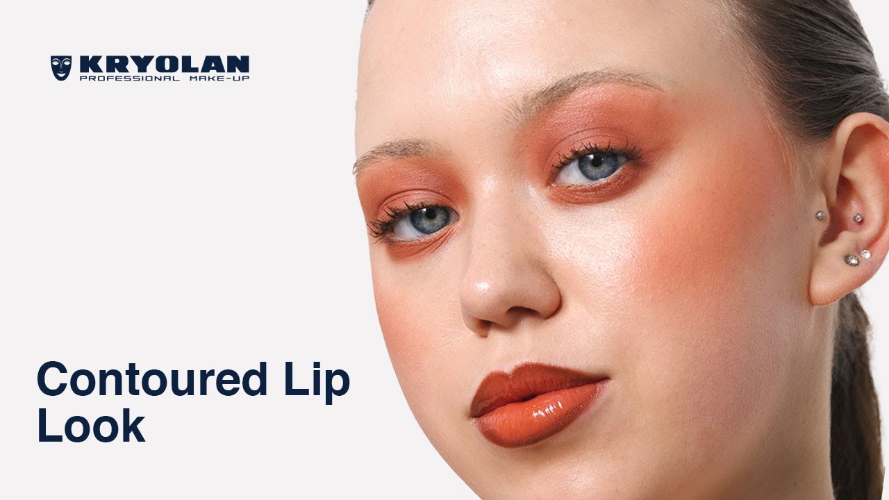 How To Contoured Lip & Matching Eye Make-up Tutorial - YouTube