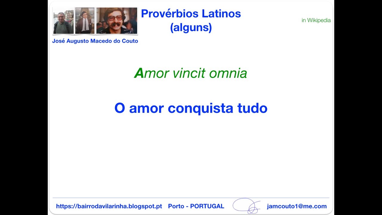 Provérbios Latinos (alguns) - YouTube