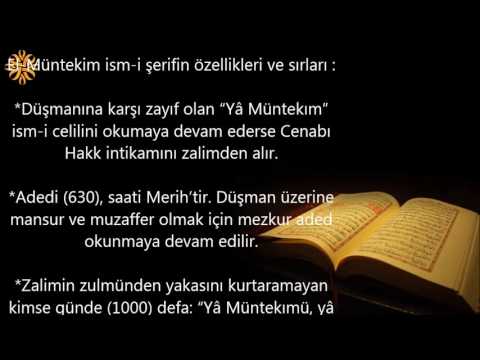 El-Müntekim Esmasının Faziletleri | Kayıp Dualar