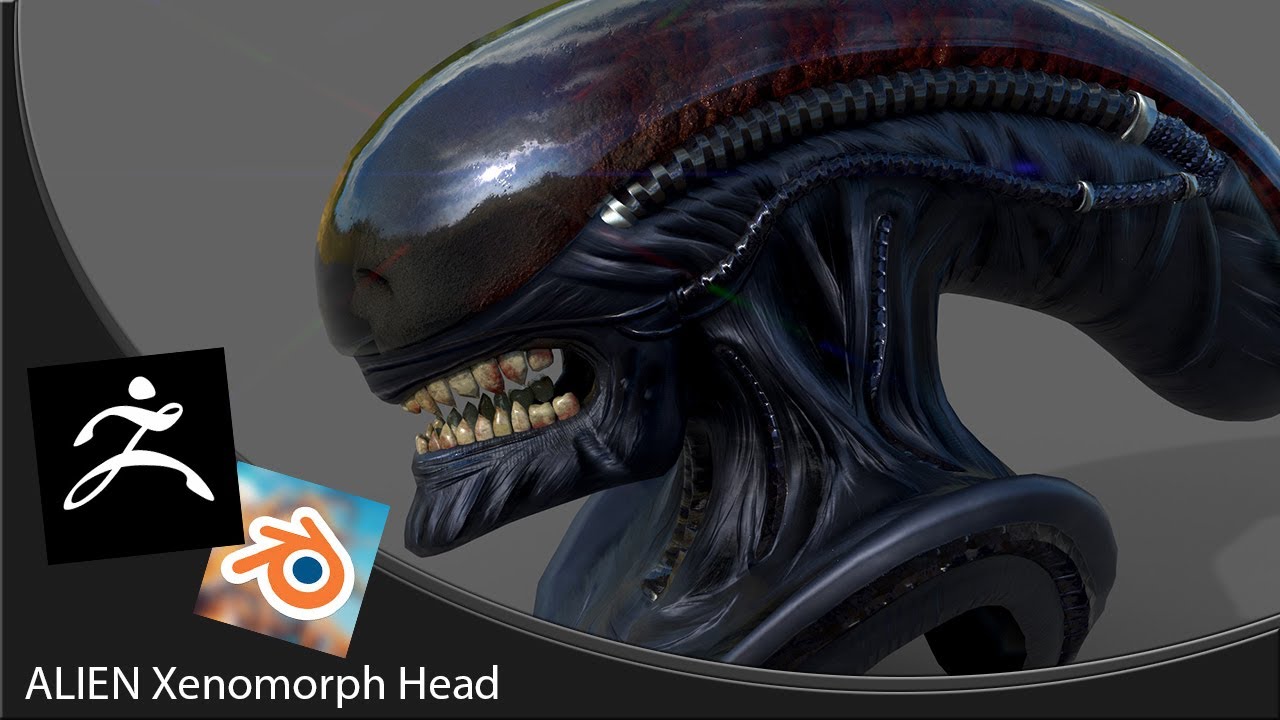 ALIEN Xenomorph Head 3d - Absolut Creation for seconde life - YouTube