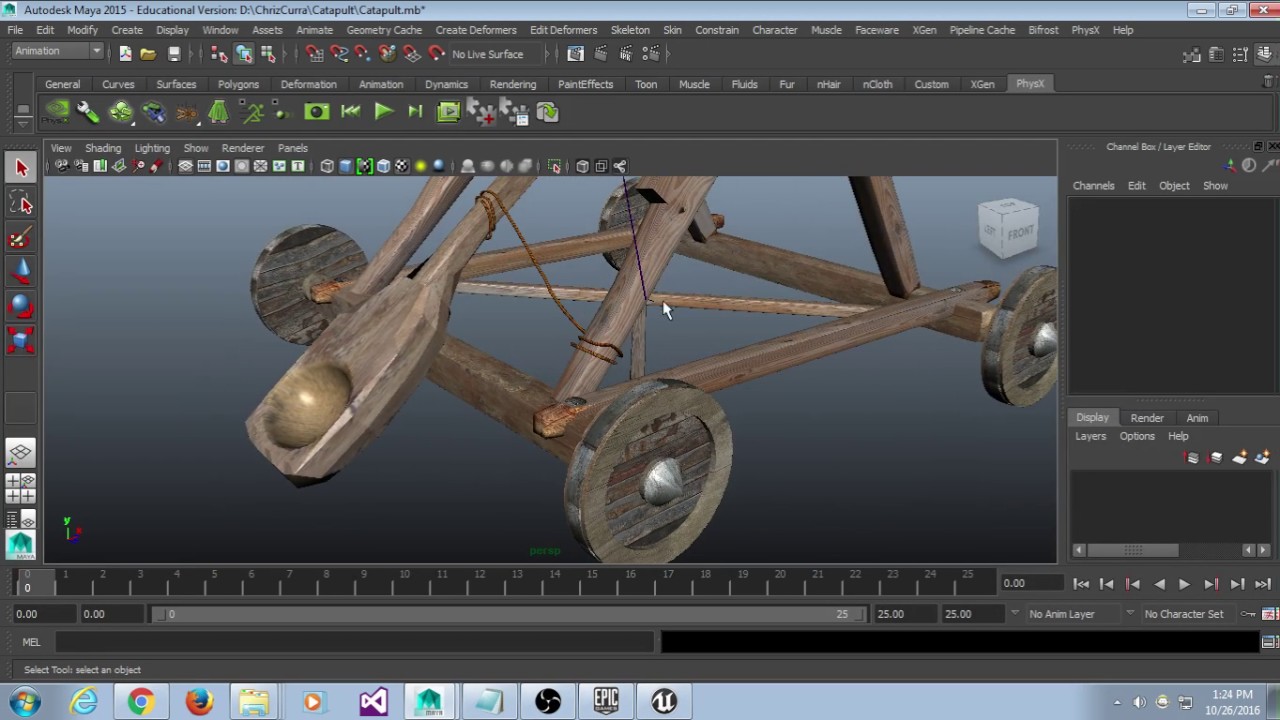 Rigging a catapult in maya part 2 - YouTube