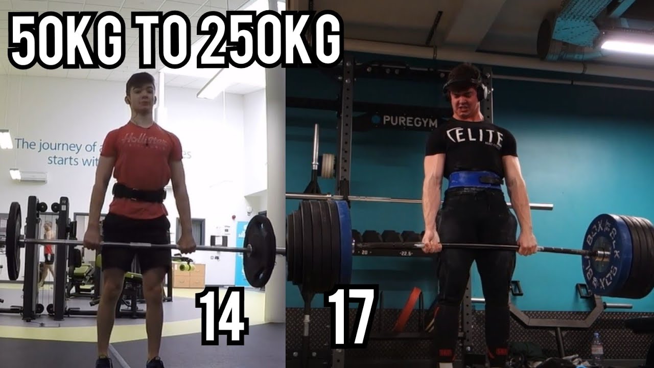 50KG-250KG DEADLIFT TRANSFORMATION | 14-17 - YouTube