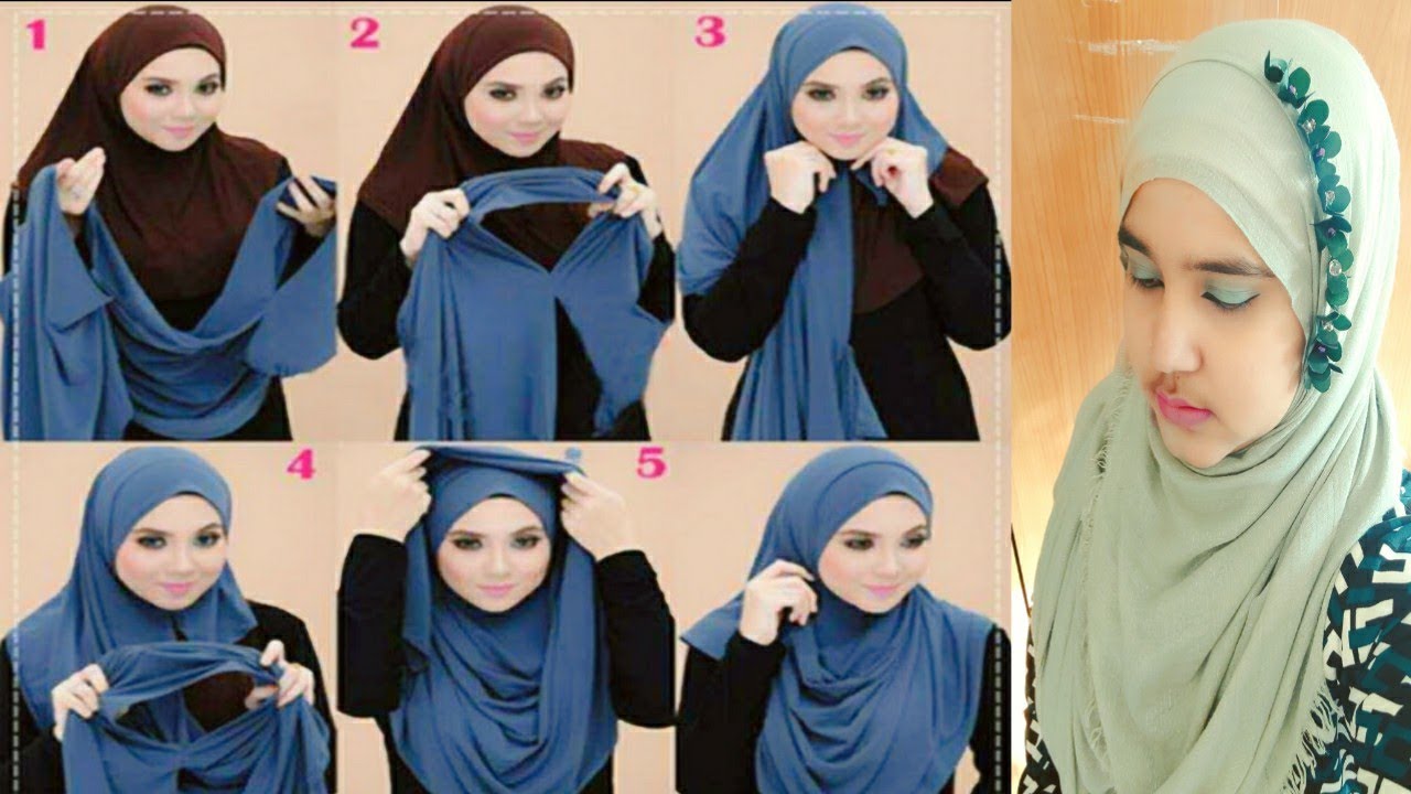 Diy ! double loop readymade hijab cutting & stitching (দুই মুখি হিজাব ...