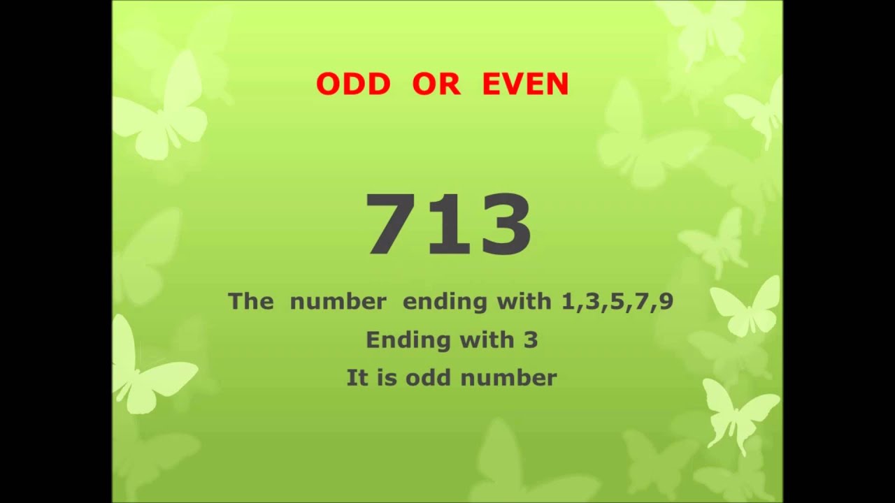 Practice Exercise for Odd or Even number 5 - YouTube