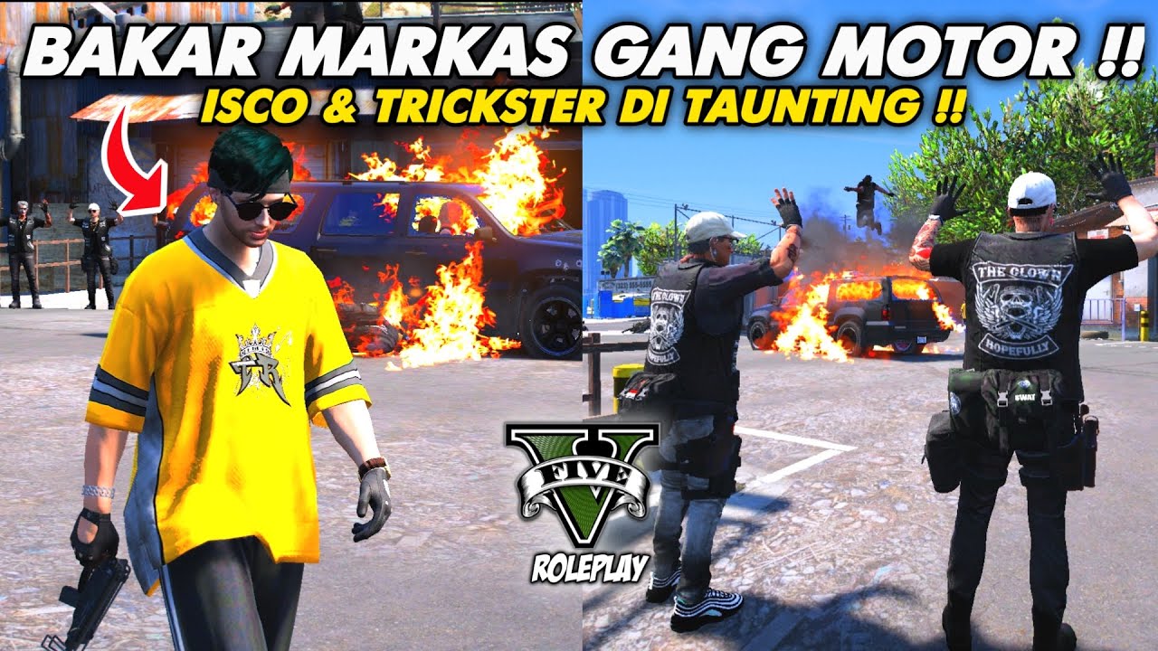 TRICKSTER BAKAR & HANCURKAN MARKAS GANG MOTOR !! ISCO SO ANGRY KARNA DI ...