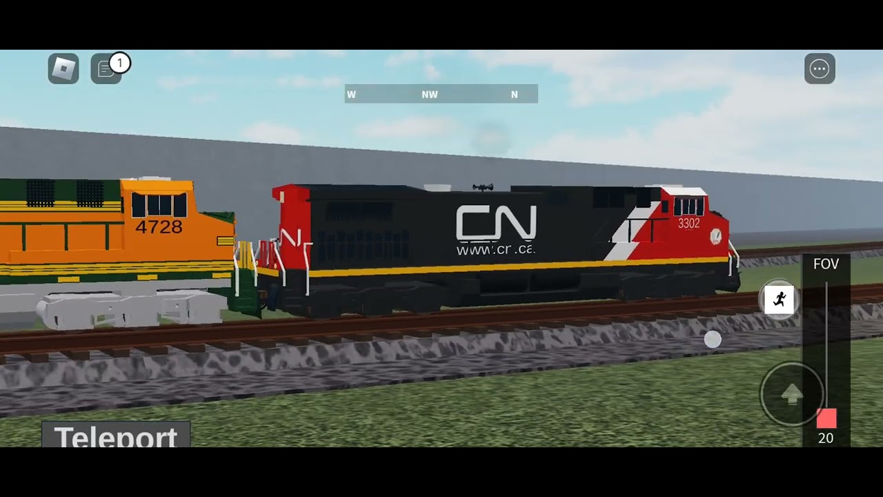 CN AC44C6M leader leads a BNSF Coal hopper Train in RSR Reimagined FT ...