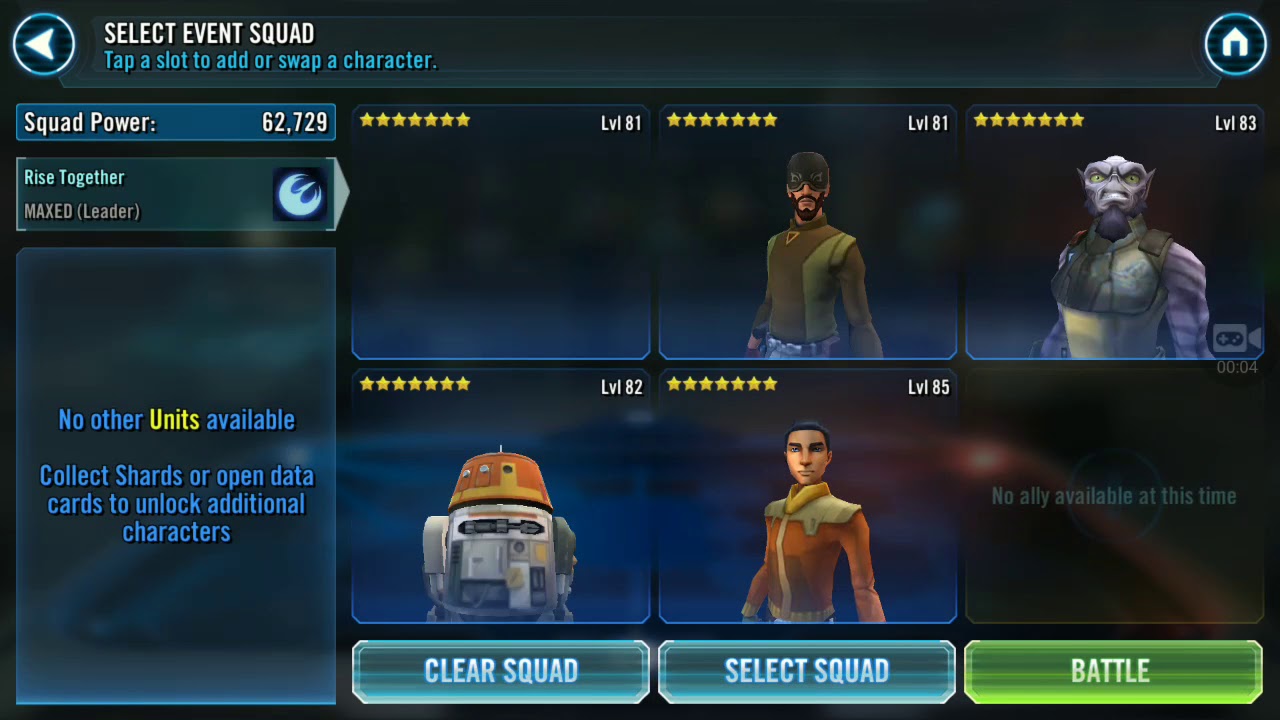 Swgoh - Thrawn event 7* all Phoenix at G8 and with Chopper! - YouTube