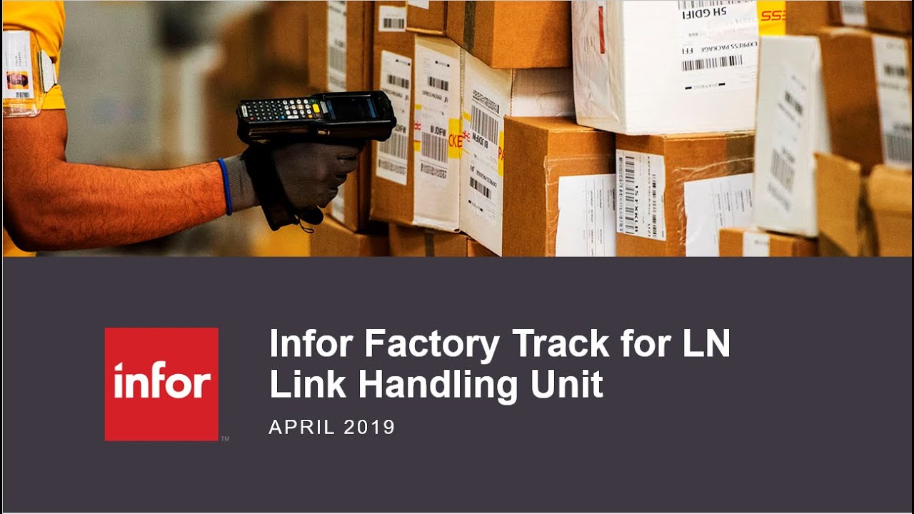 Link Handling Unit Transaction in Infor Factory Track for LN - YouTube