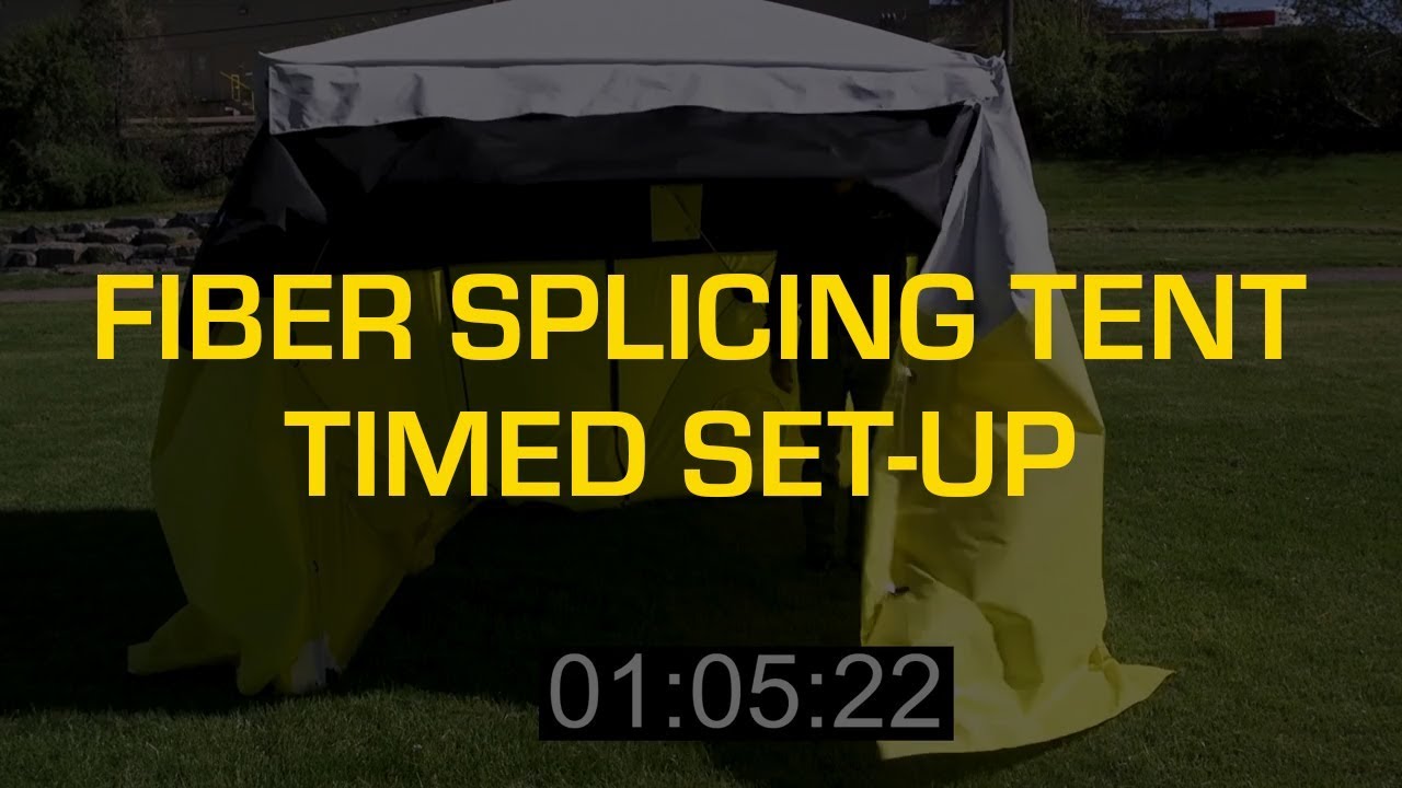 Pelsue All-Weather Fiber Splicing Tent: Timed Set-Up - YouTube