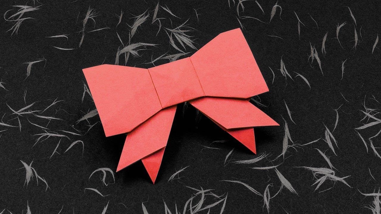 How to Fold Origami Bow Tie Tutorial || Made of a Complete Square of Paper - YouTube