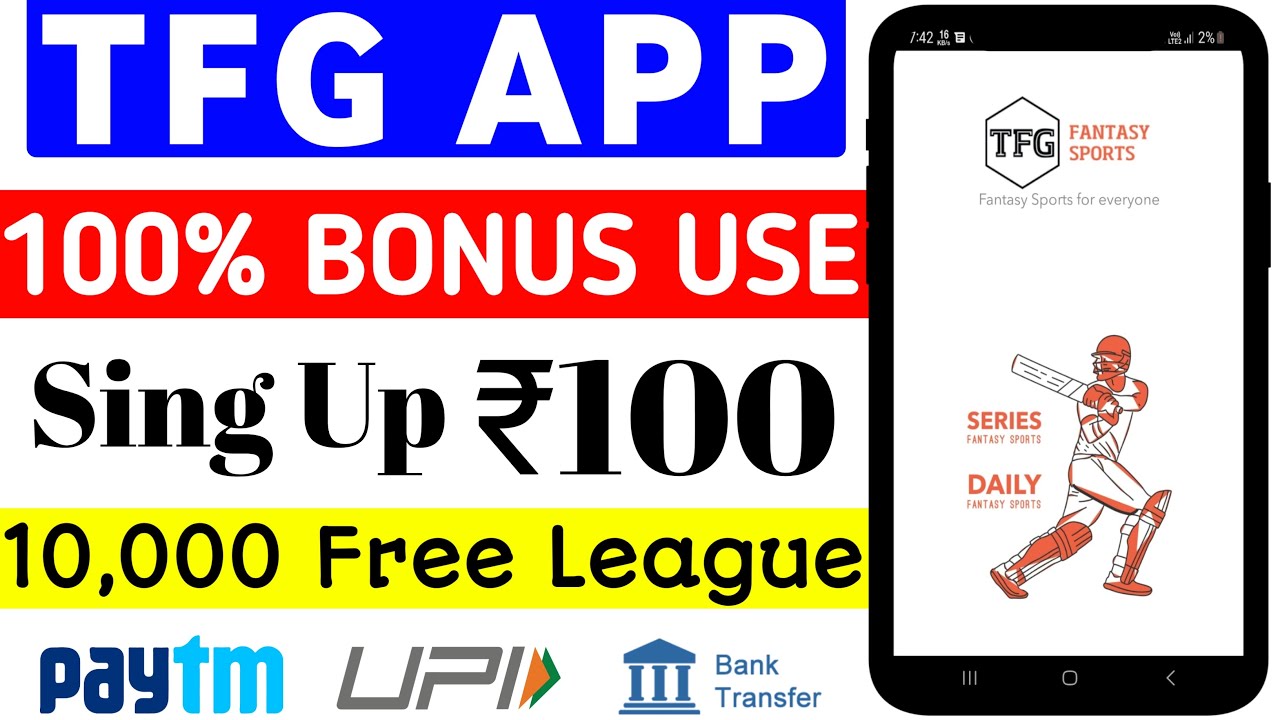 New Fantasy Cricket App | TFG | 100% Bonus Use | Free Entry Fantasy App ...