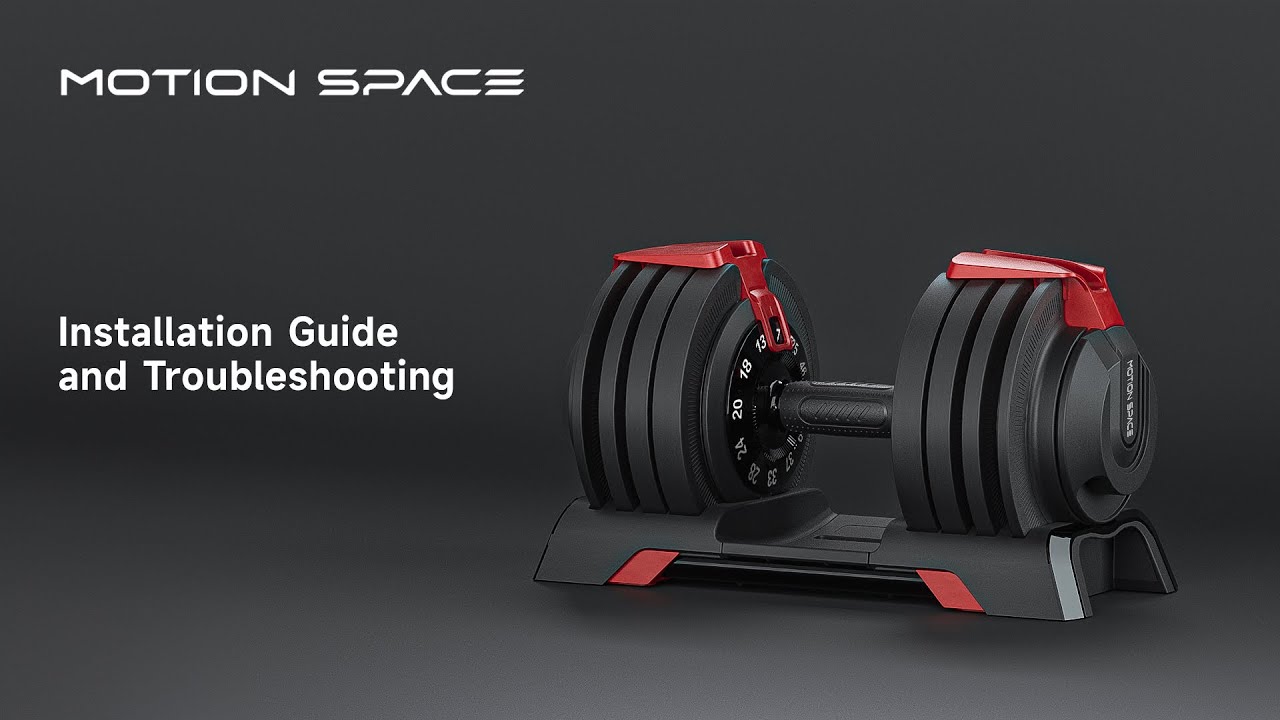 Motion Space - 52.5 LBS Adjustable Dumbbells with 12 Free Weights - YouTube