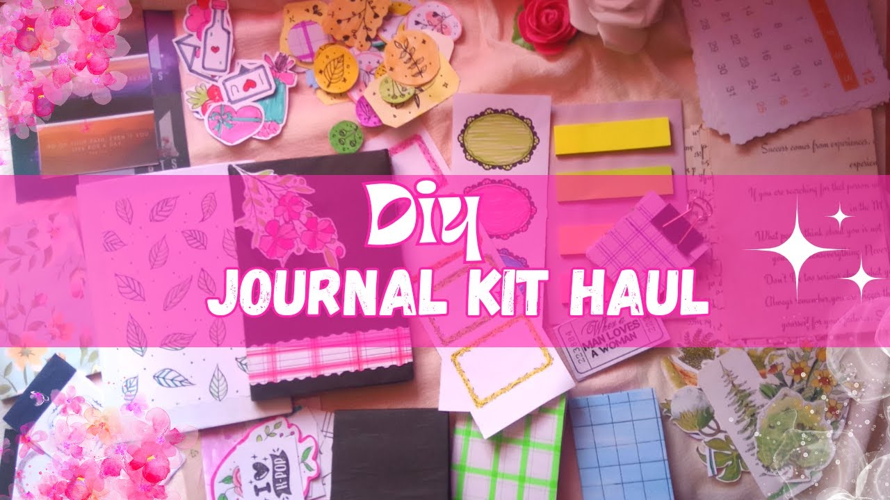 🌷diy journal set🌷| diy journal supplies haul | unboxing journal kit ...