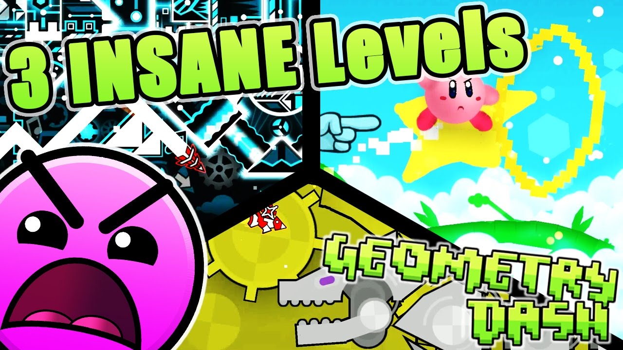 Geometry Dash 2.1 / 3 INSANE Levels ~ [KIRBY'S ADVENTURE, FAIRY DREAMS ...