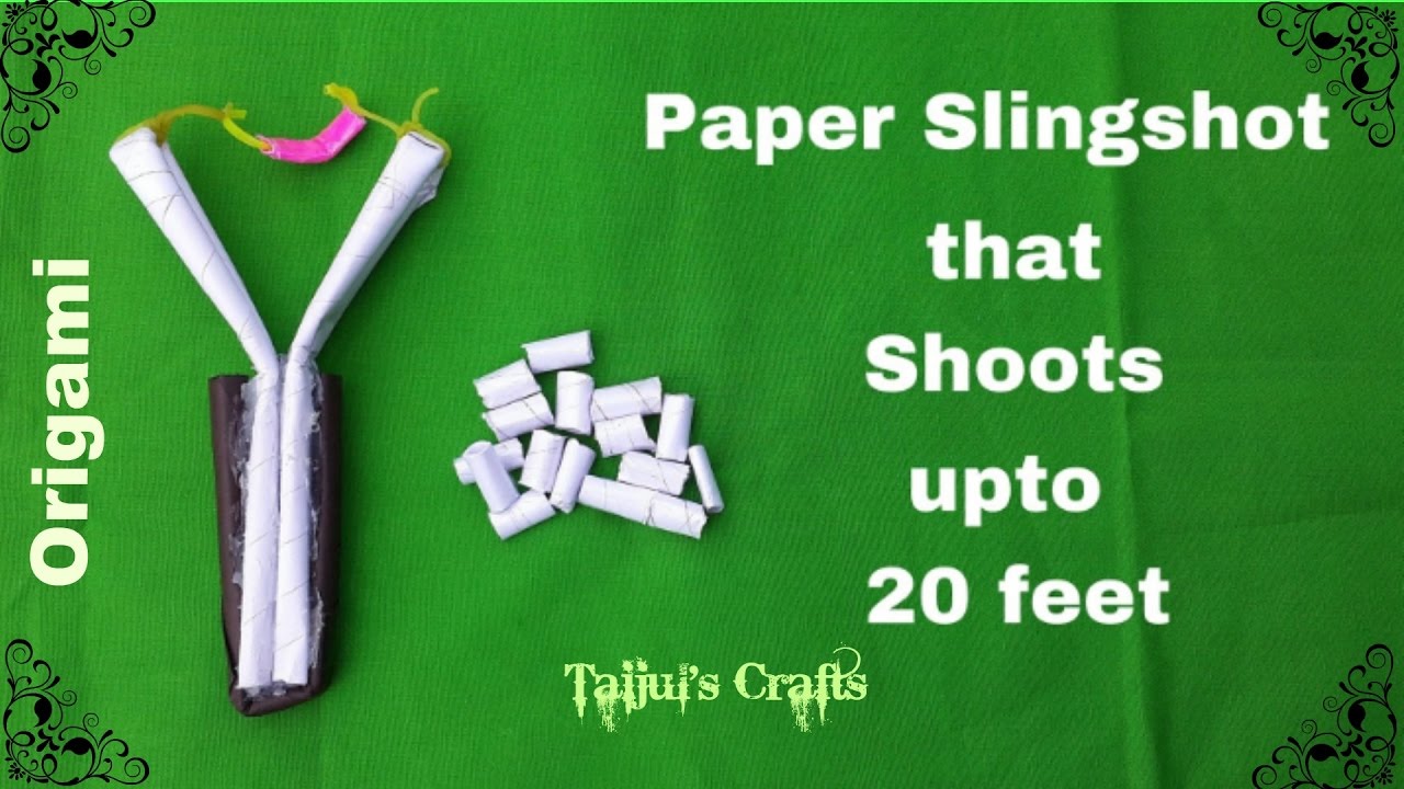How To Make a Simple Paper Slingshot - Origami Slingshot - Origami ...