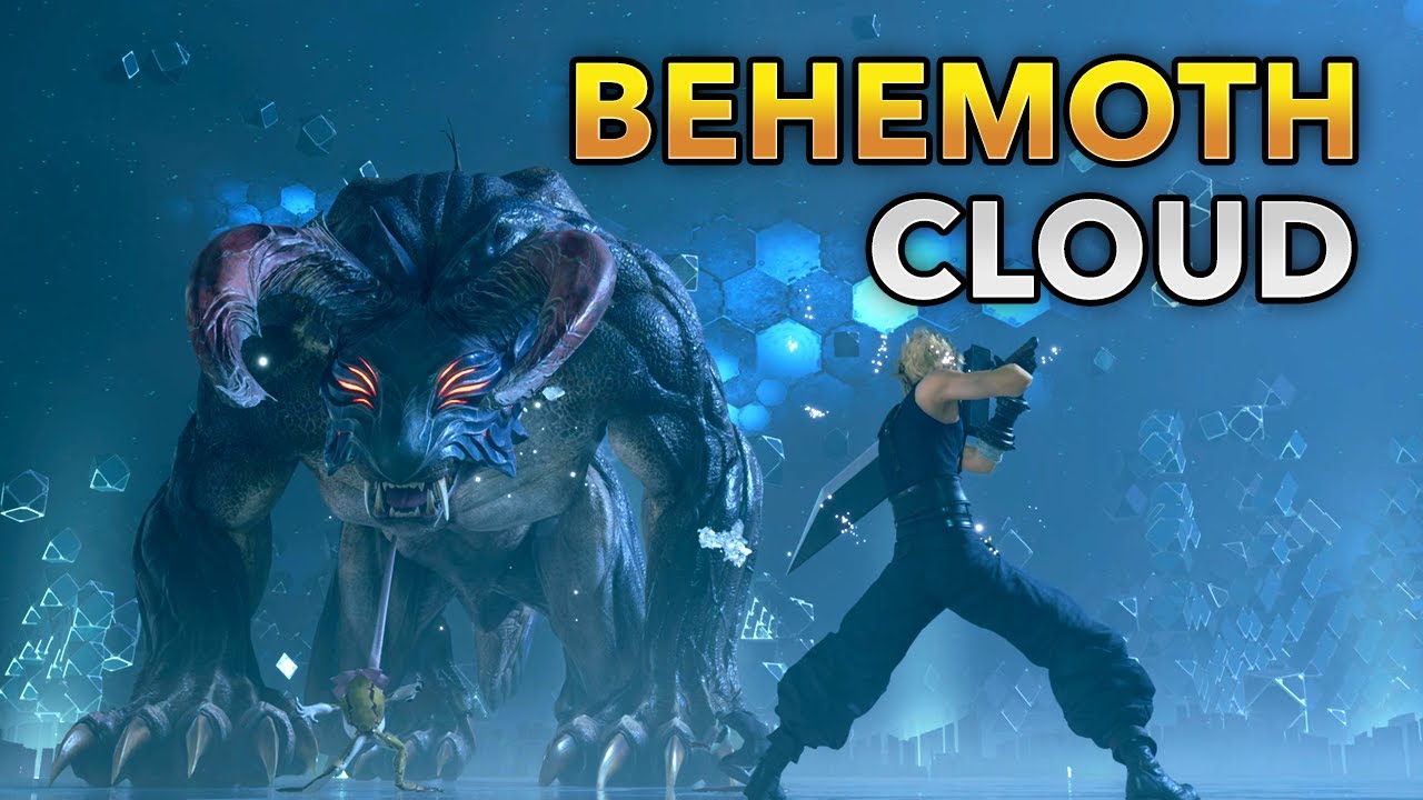 Cloud Bashes Behemoth Hard Mode No Limit Buster Sword | Final Fantasy 7 ...