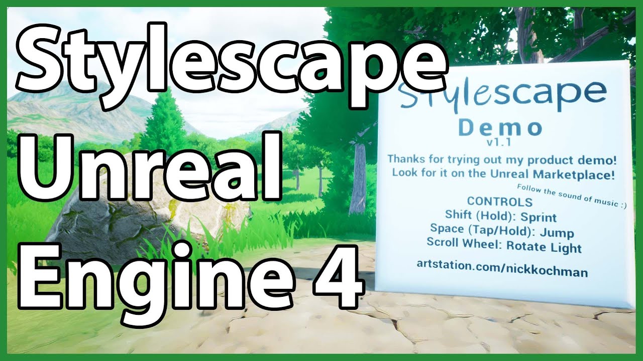 Stylescape Stylized Environment Kit for unreal engine 4 - YouTube