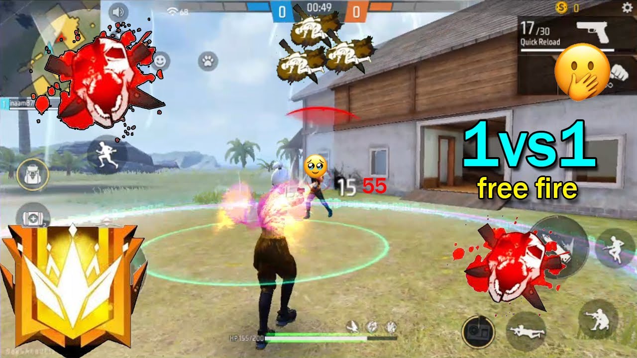 1vs1 fight in free fire game play tiger gamer - YouTube