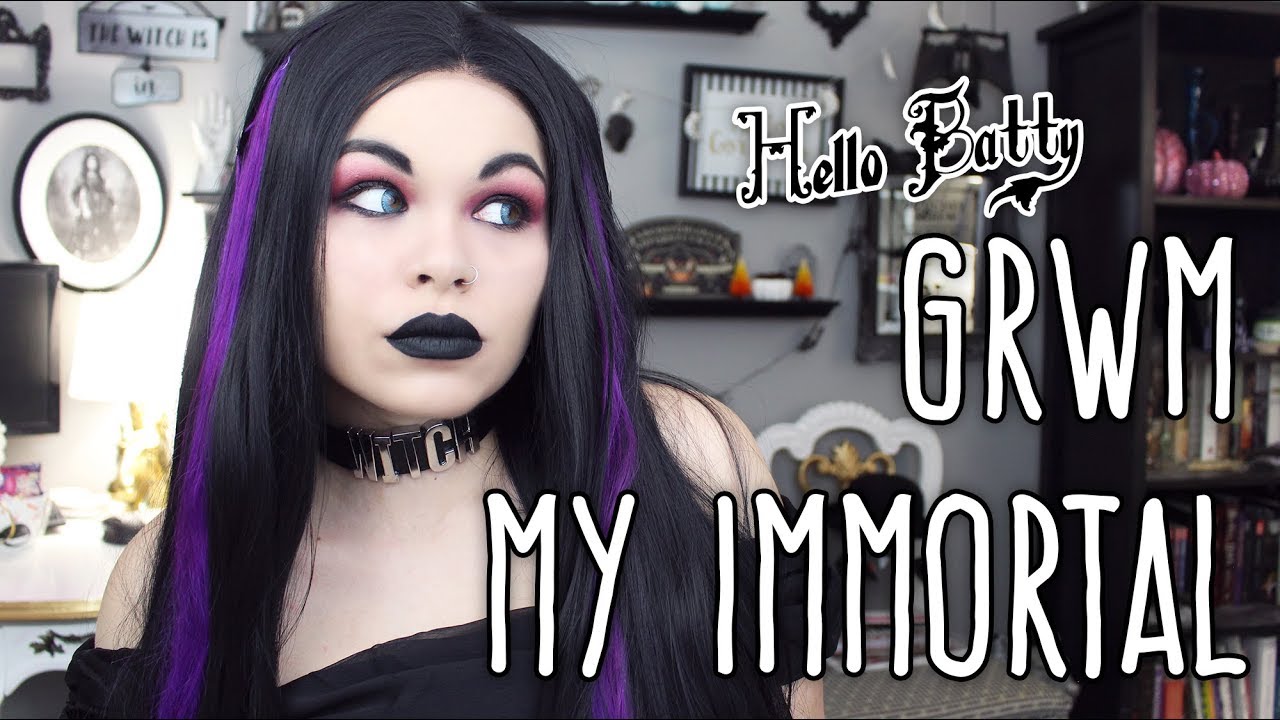 GRWM Ebony Dark'ness Dementia Raven Way 31 Days of Halloween - YouTube