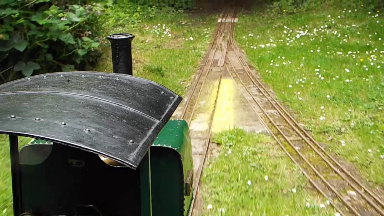 A cab ride in a 7 1/4 Gauge Wren class steam engine - YouTube