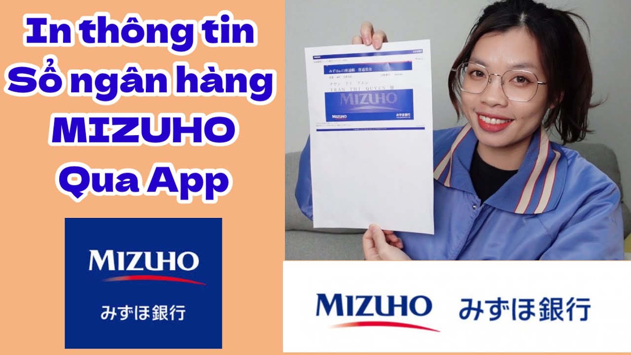 Cách In Thông Tin Sổ Ngân Hàng MIZUHO Qua App - Quyen in JAPAN - YouTube