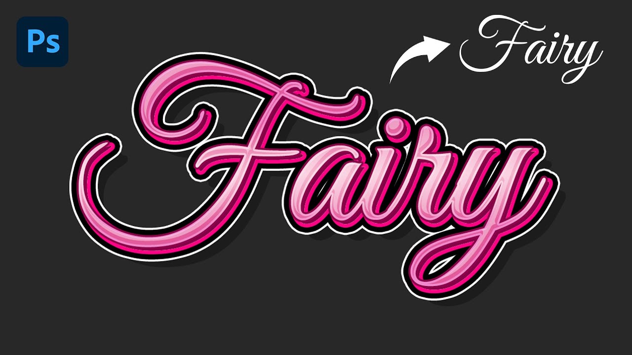 How to Create a Cartoon Gradient Text Effect in Adobe Photoshop | FREE ...