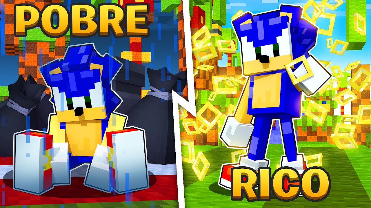 RICO VS POBRE DO SONIC no MINECRAFT! - YouTube