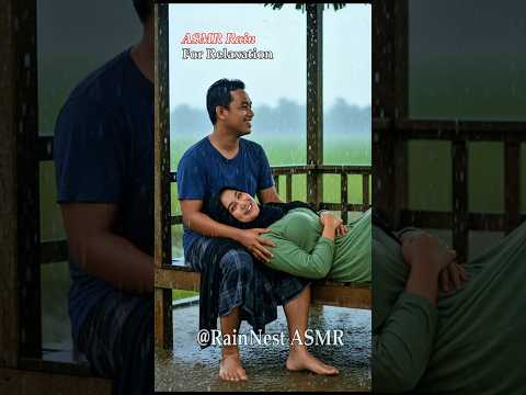 Sound of Rain 🌧️ Indonesia | Husband and Wife Are Happy in a Gazebo on The Edge of a Rice Field