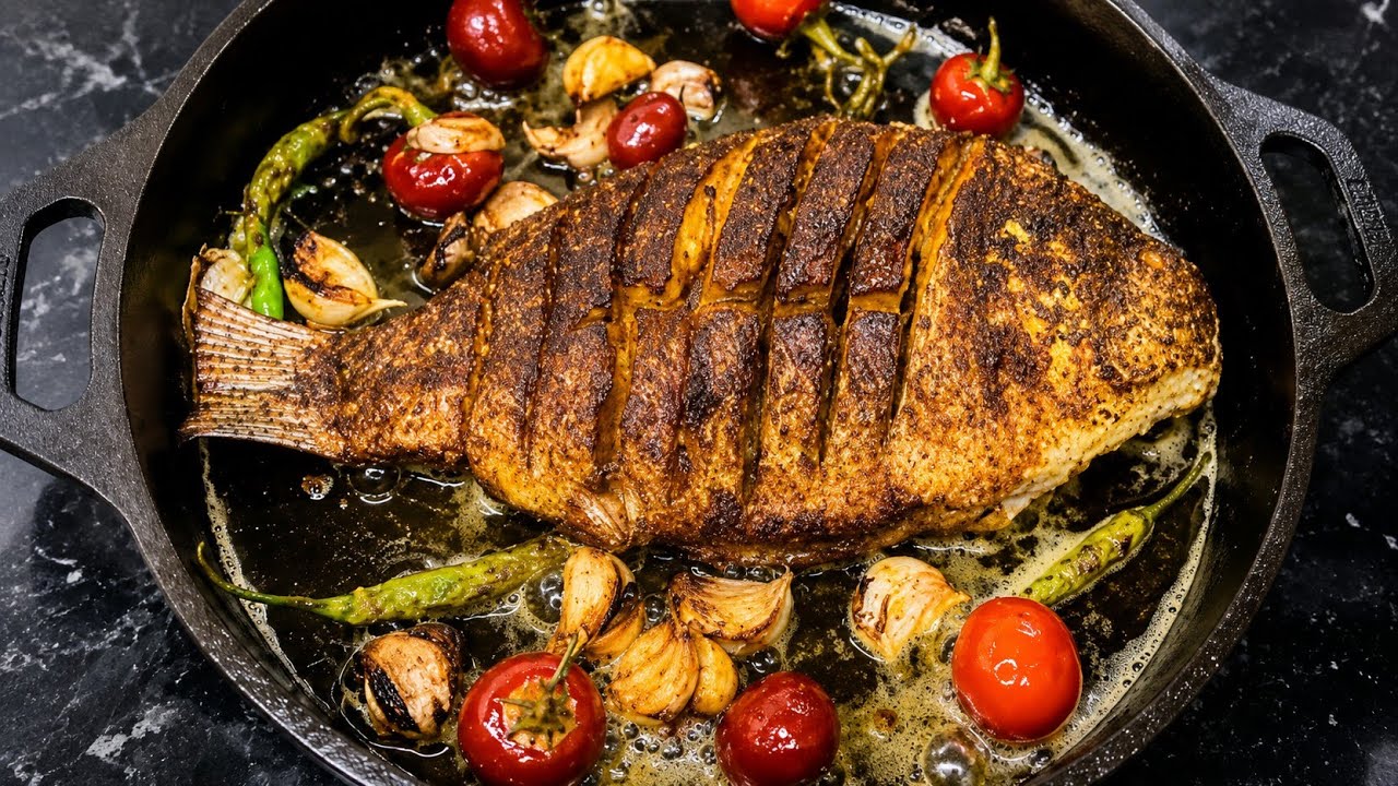 Who would not love this spicy fried whole fish | Cast iron | Easy to ...
