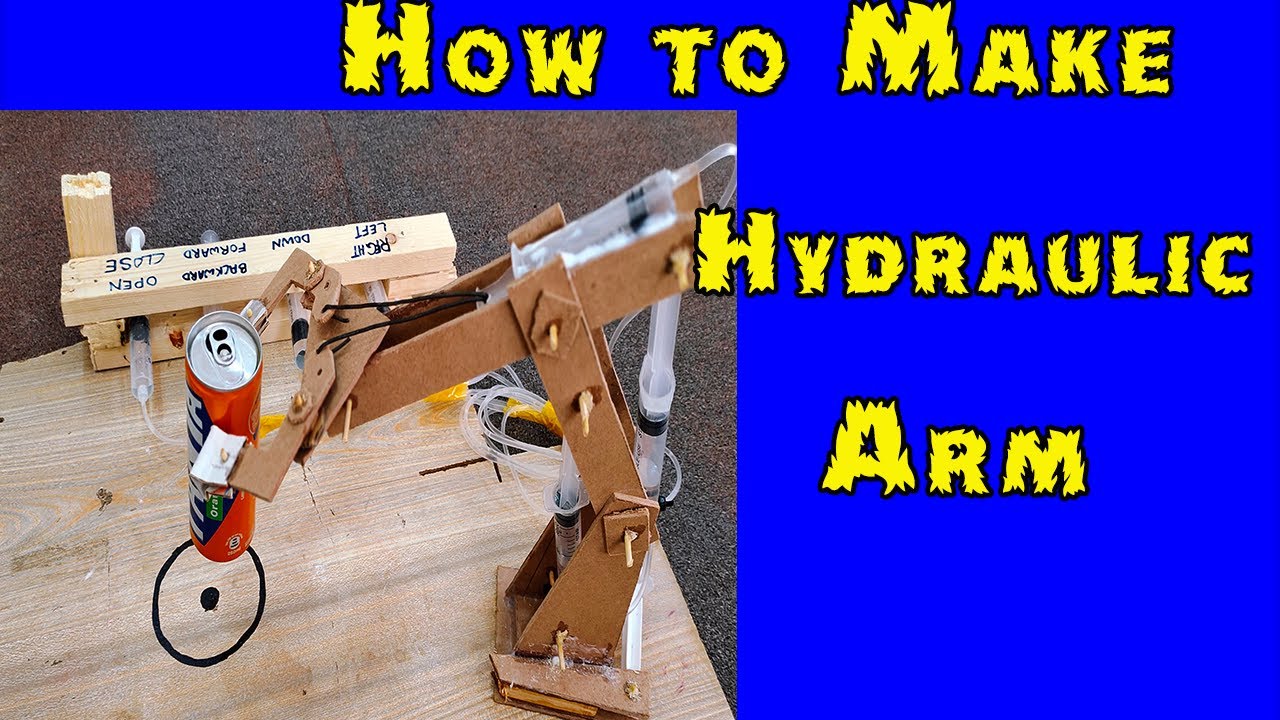 How to Make Hydraulic Arm Project | Granny Crafts - YouTube