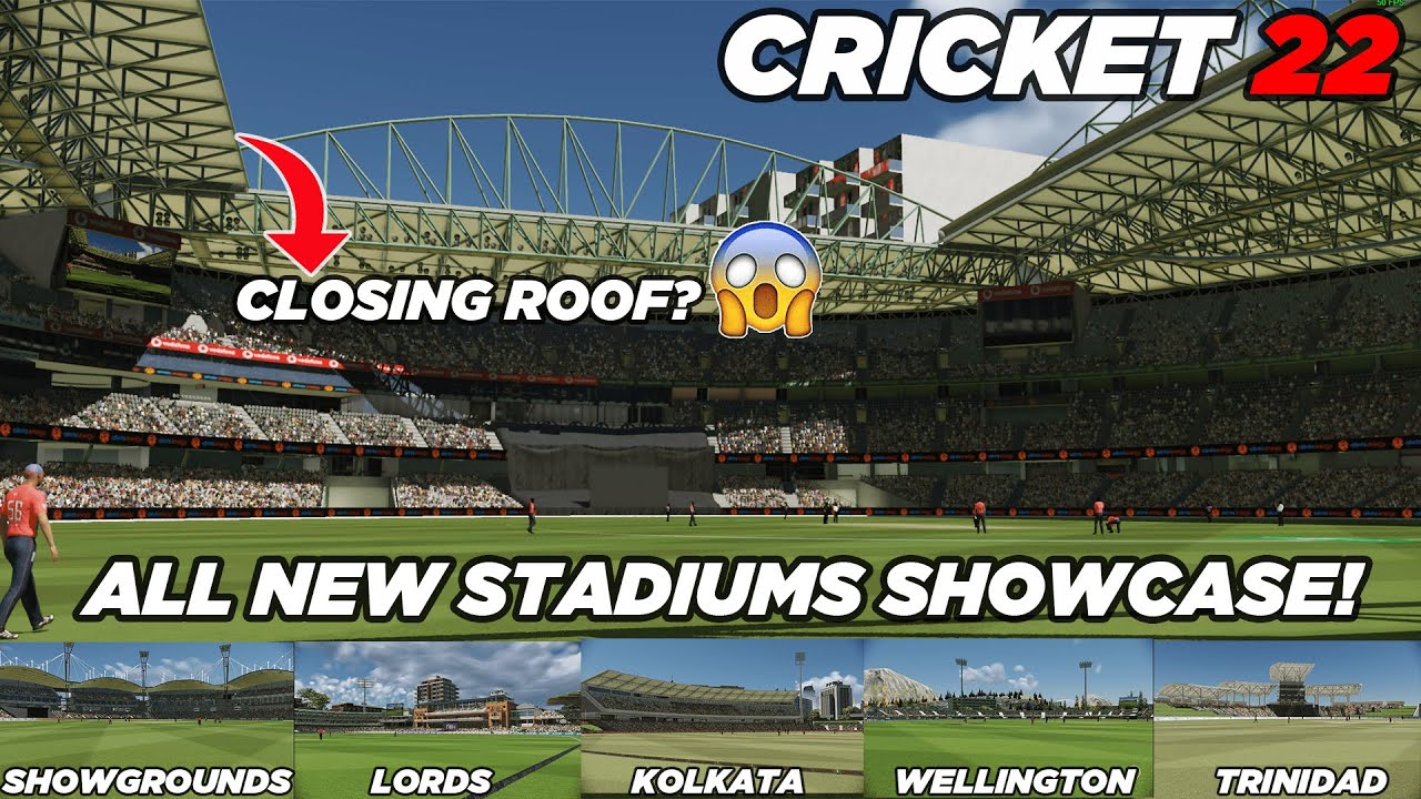 CRICKET 22 All new stadiums showcase! | Amazing realism! | NSBop - YouTube
