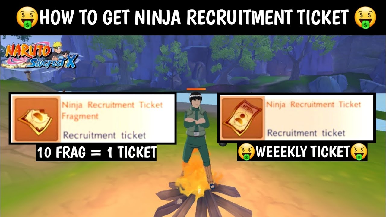 🤑HOW TO GET NINJA RECRUITMENT TICKET IN NARUTO SLUGFEST X🤑 | NARUTO ...