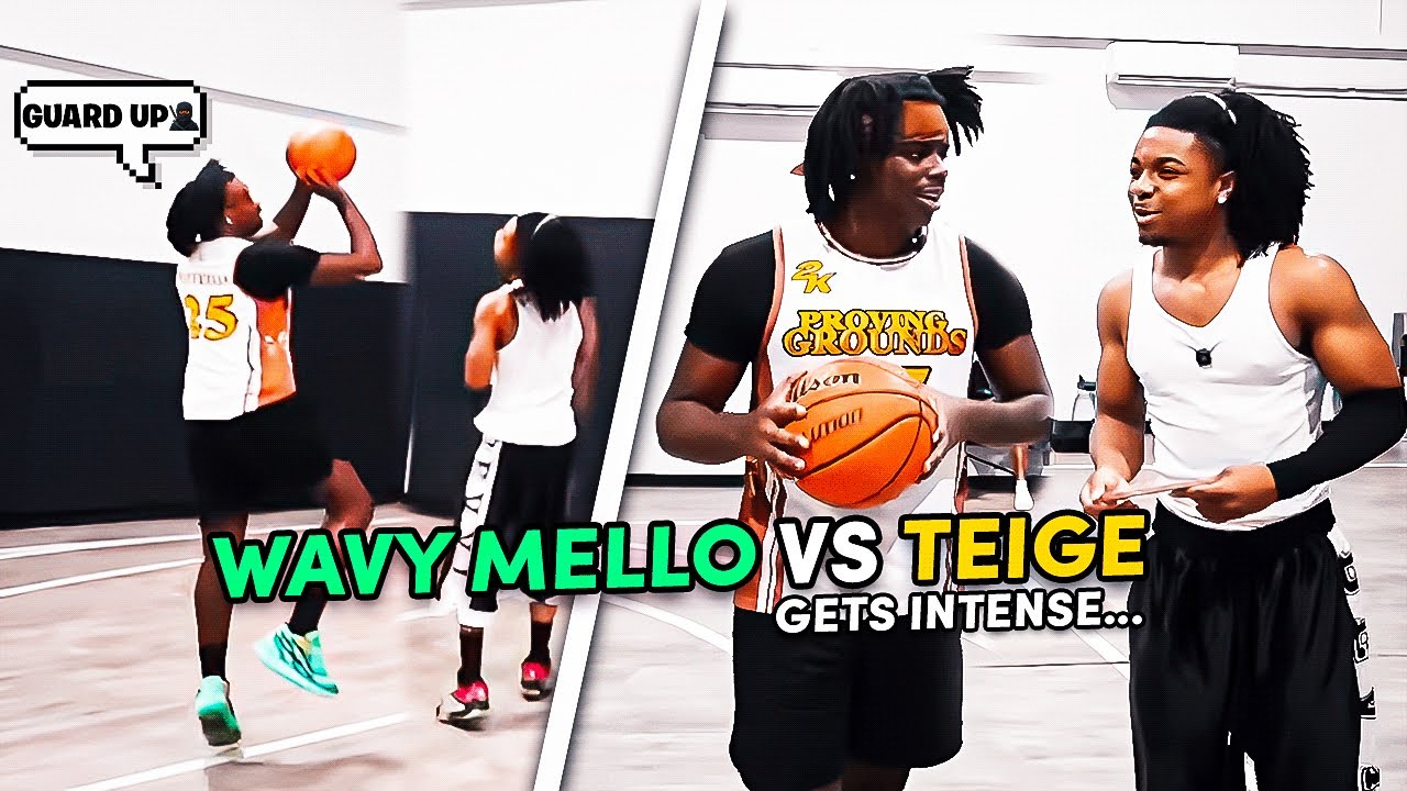 Wavy Mello vs Teige 1v1 IRL Basketball - YouTube