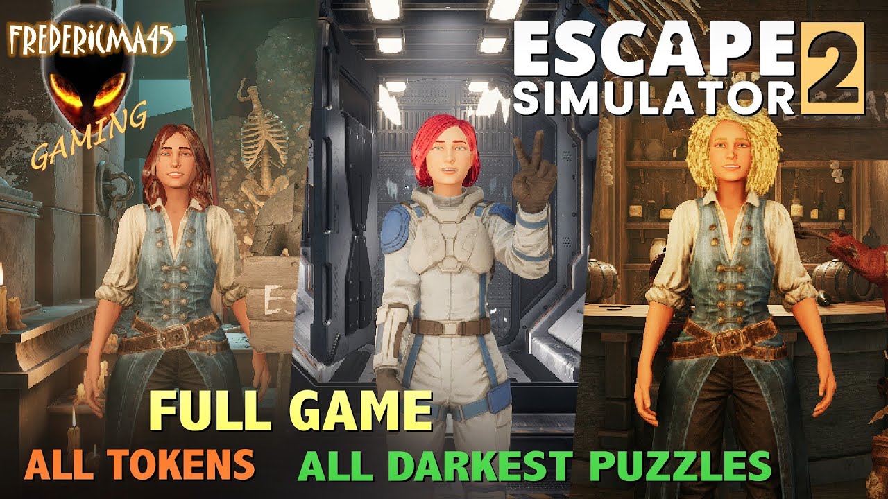 Escape Simulator 2 FULL GAME / All Tokens Location + Darkest Puzzles ...