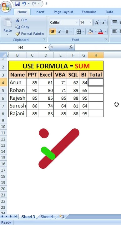 Excel में Sum Formula कैसे उपयोग करें? | Sum Formula In Excel Hindi | How to Use Excel Sum ...
