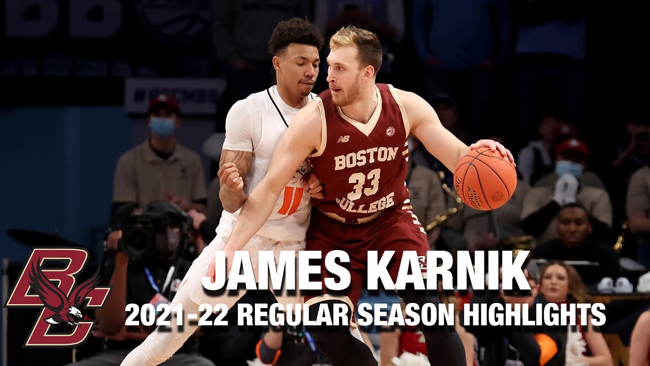 James Karnik Regular Season Highlights | Boston College C - YouTube