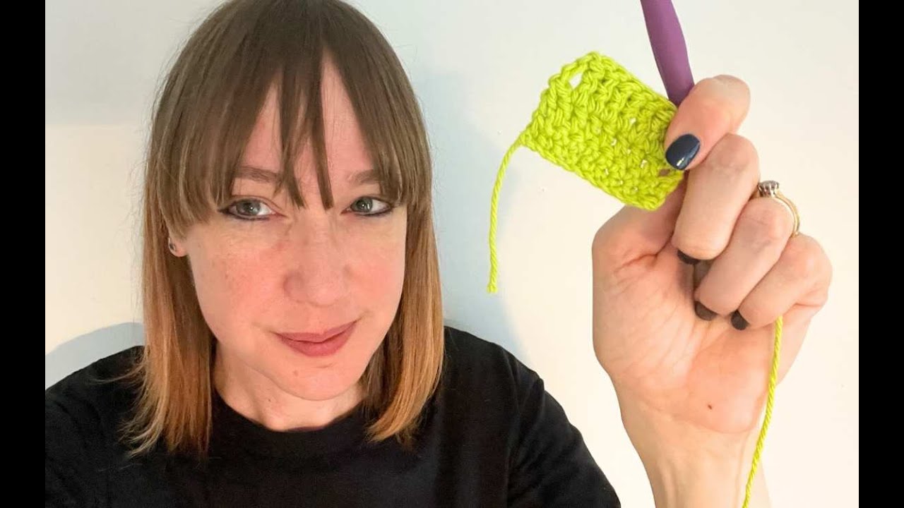 Making A Sample of Single, Double and Treble Crochet Stitches - YouTube