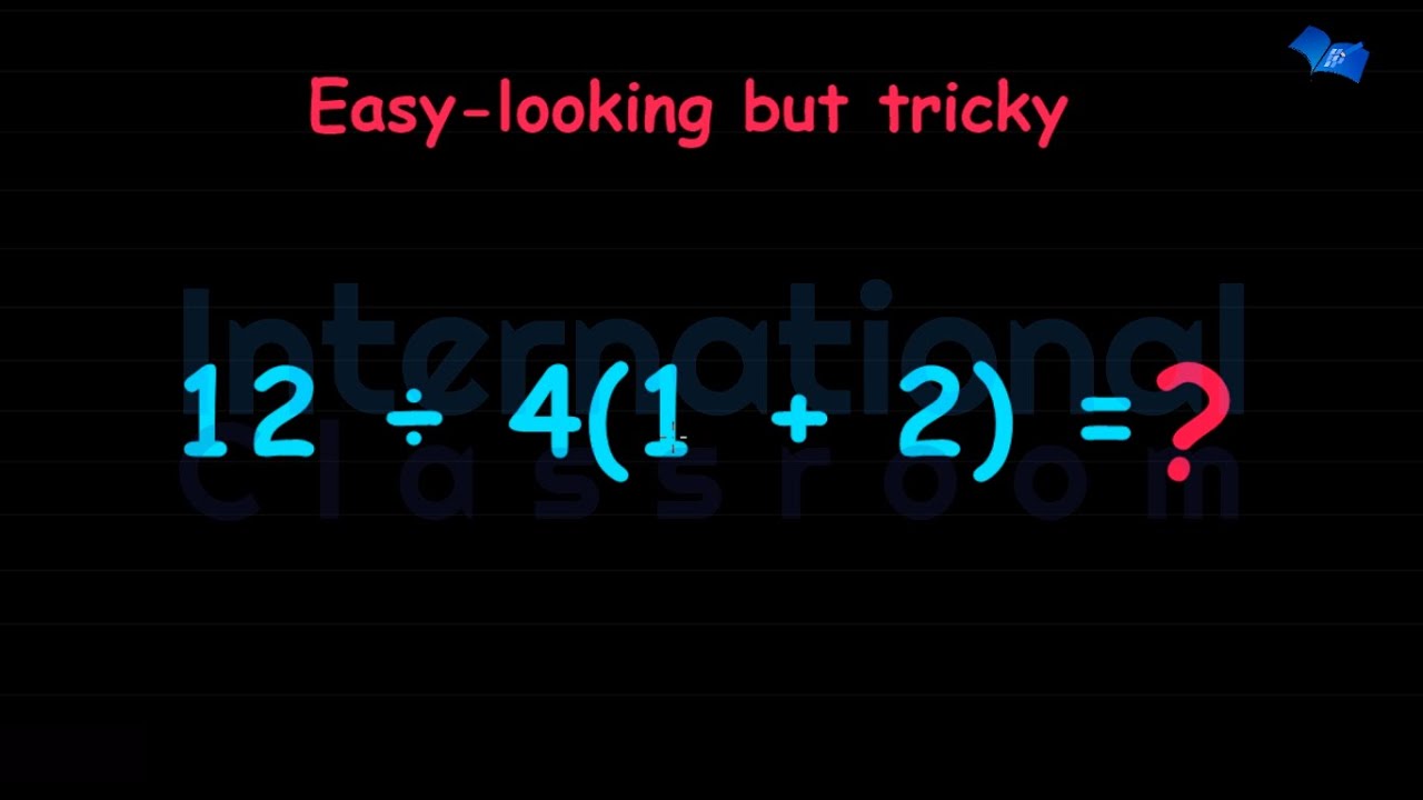 Easy-looking but tricky BODMAS problem - YouTube
