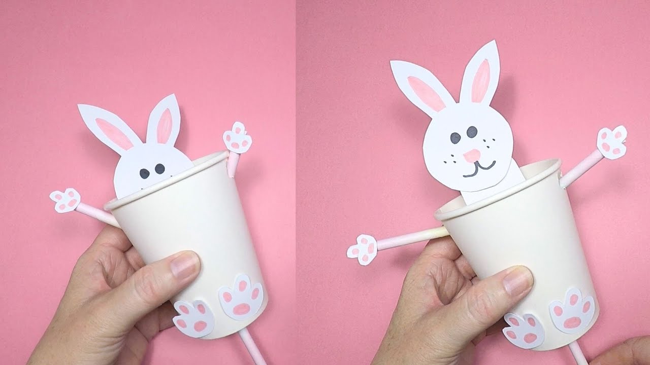 Moving Paper Bunny Toy | Easy Paper Bunny Craft - YouTube