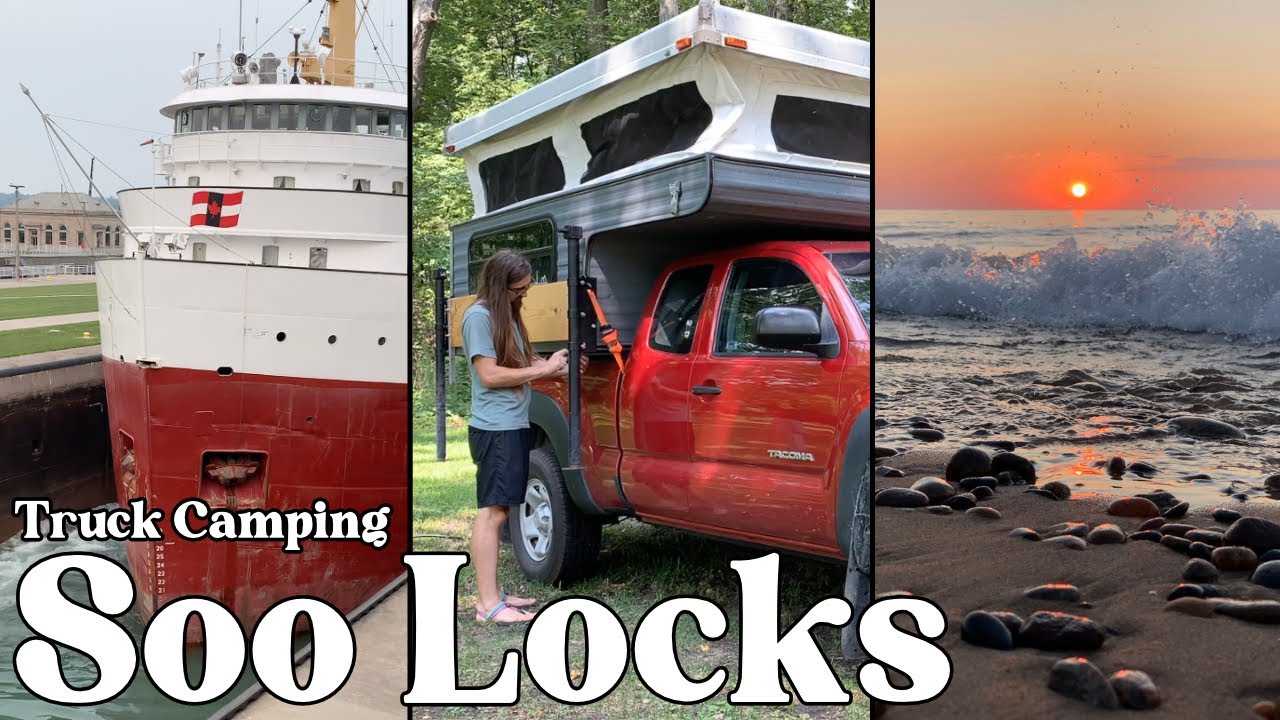 HUGE Boats In Soo Locks! // Truck Camping In Soo Locks, MI - YouTube