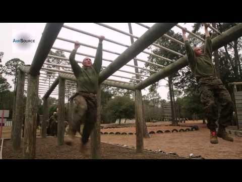 Marine Corps Recruits Navigate Through Obstacles in Parris Island Boot Camp