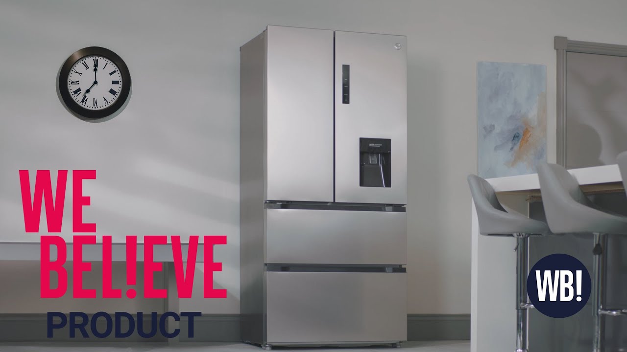 Hoover HSF818FXWDK Non-Plumbed Frost Free American Fridge Freezer - YouTube