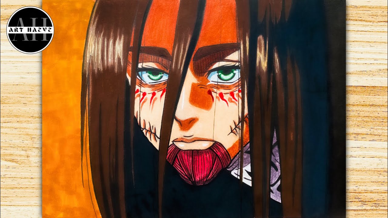 How to Draw Eren Yeager from Attack on Titan Season 4 | Step by Step ...
