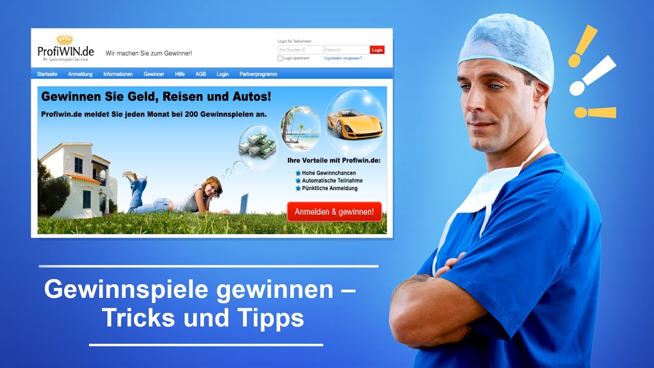 🚑 Gewinnspiele gewinnen – Tricks und Tipps - YouTube