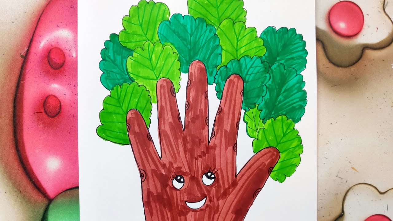 Tree drawing with hand in easy way | easy tree drawing with hand - YouTube