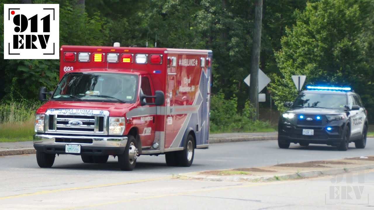 AMR and Manchester Police Responding | Ambulance 693 and Car 16 - YouTube