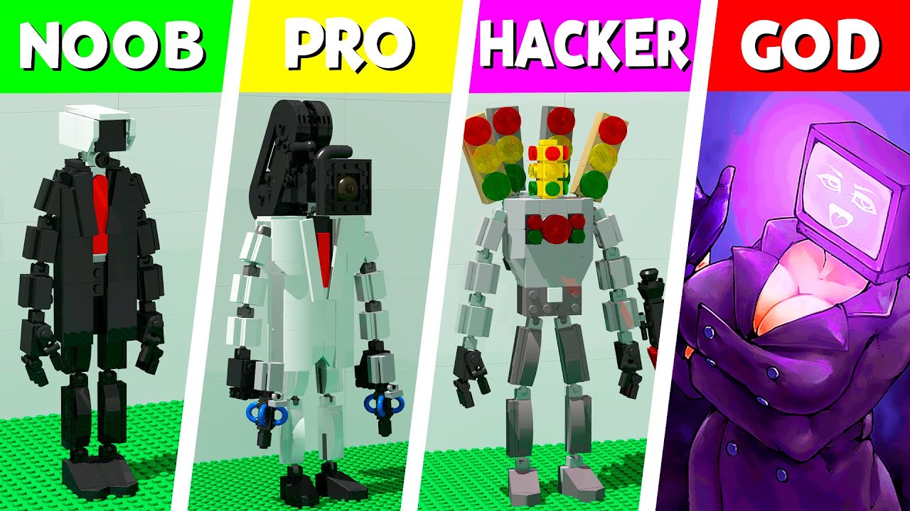 LEGO ALL Characters in Skibidi Toilet: Noob, Pro, HACKER! | Skibidi ...